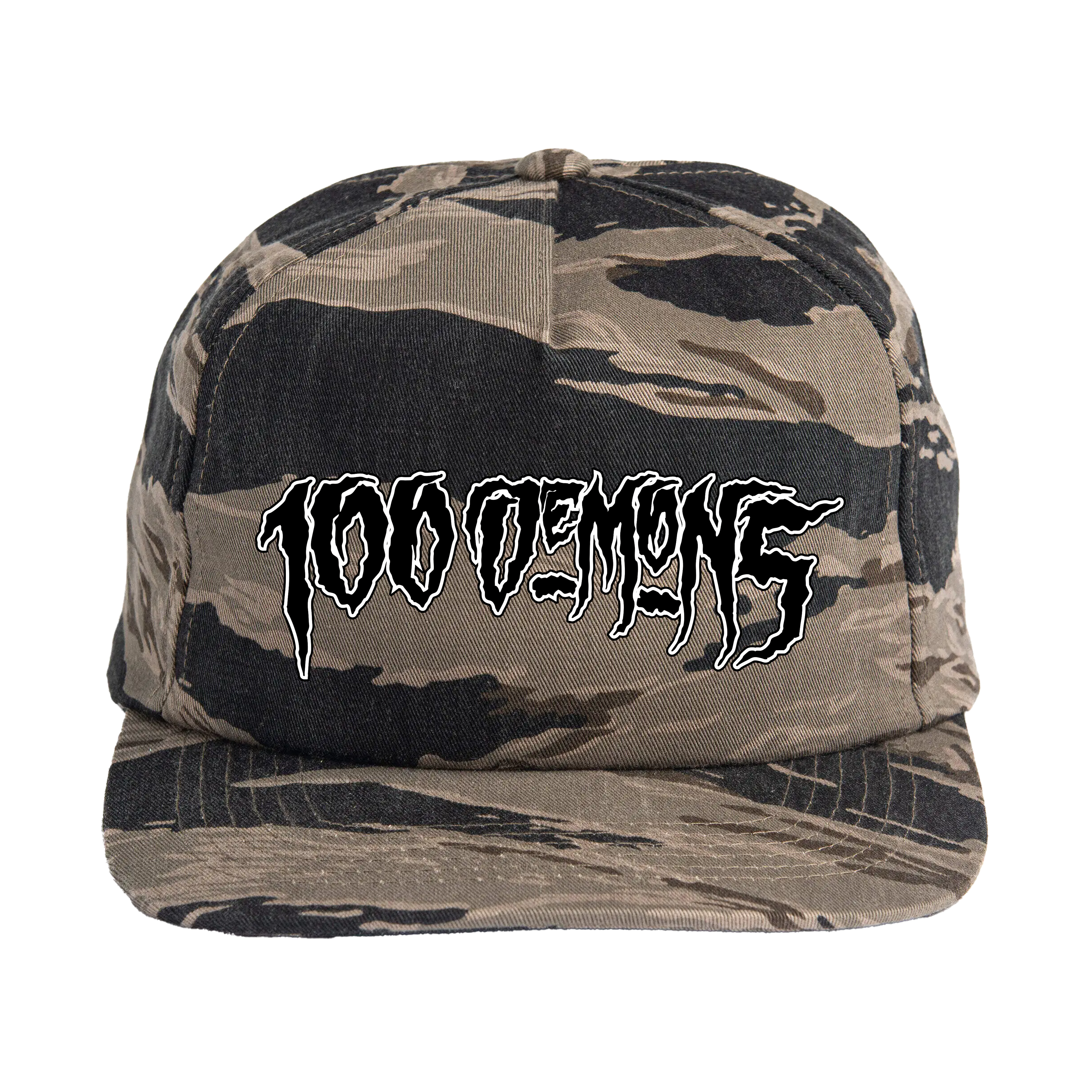 100 Demons - Logo Tiger Camo Hat
